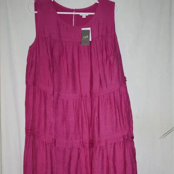 J. Jill | Dresses | J Jill Raspberry Crush Colored Tiered Maxi Dress ...